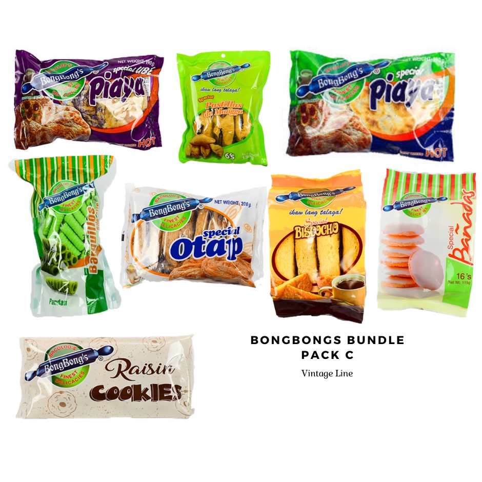 Bongbongs Pasalubong Bundle Pack C Piaya Special Piaya Ube Garlic Biscocho Otap Pastillas De M
