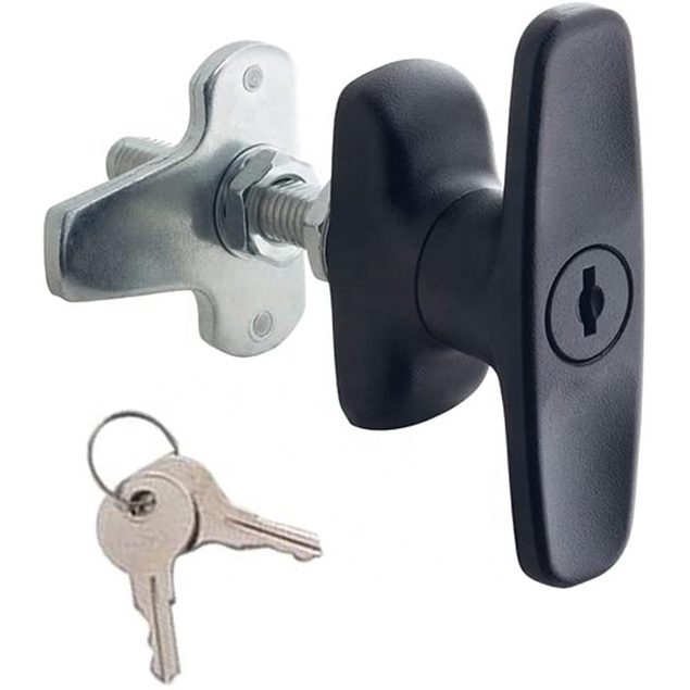 T-Handle Lock Latch Shed Door kit for Truck Cabinet Garage Door Lock ...