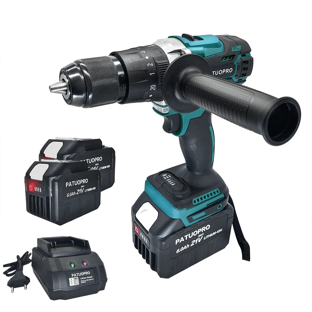 13mm Cordless Impact Drill Electric Brushless Power Drill Screwdriver ...