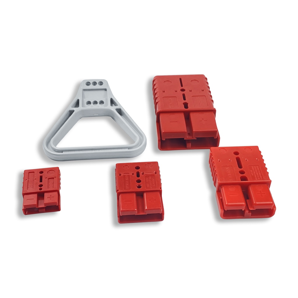 350A Red with Auxiliary Plug Pull Handle Electric Vehicle Connector ...