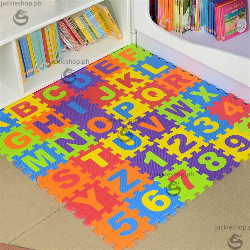 10Pcs EVA Foam Puzzle Mat Number Alphabet Floor Mat Baby PlayMat ...