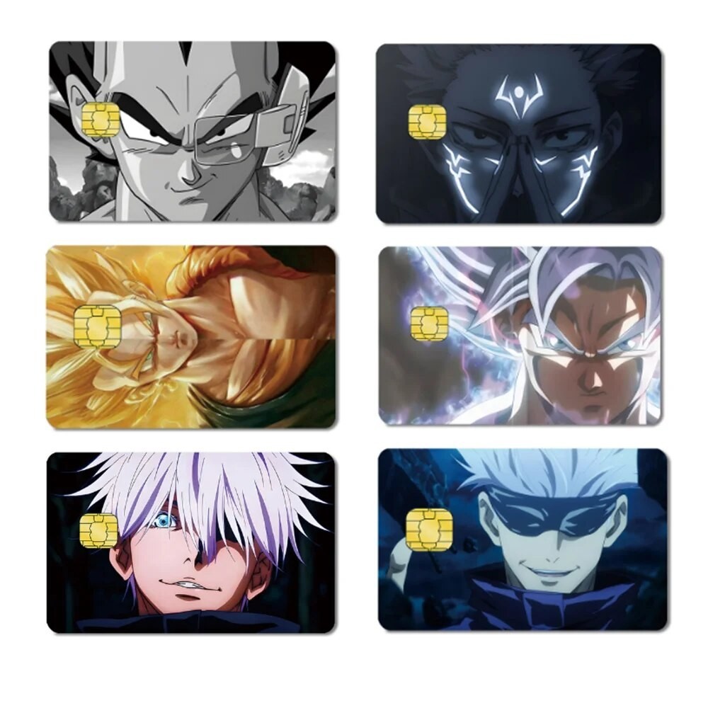 Credit Card Sticker Anime Dragon Ball Goku Jujutsu Kaisen Gojo Satoru ...