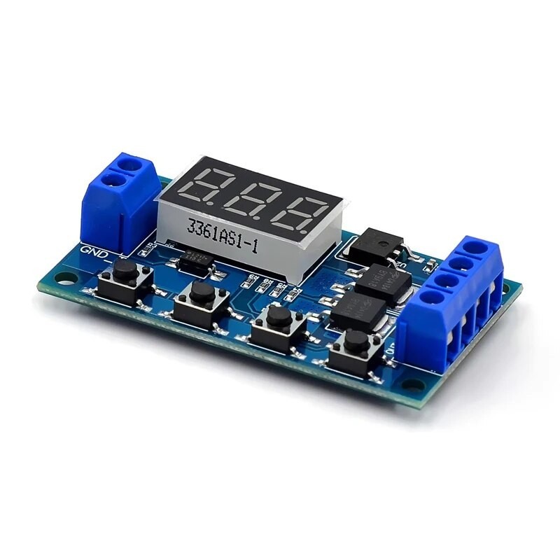 DC 12V 24V Dual MOS LED Digital Time Delay Relay Trigger Cycle Timer Delay Switch Circuit Board ...