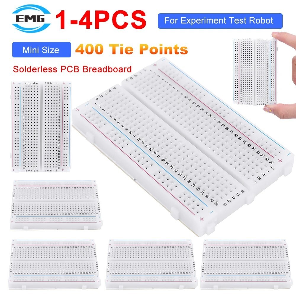 4-1pcs 400 Tie Points Solderless PCB Breadboard Circuit DIY Kit ...