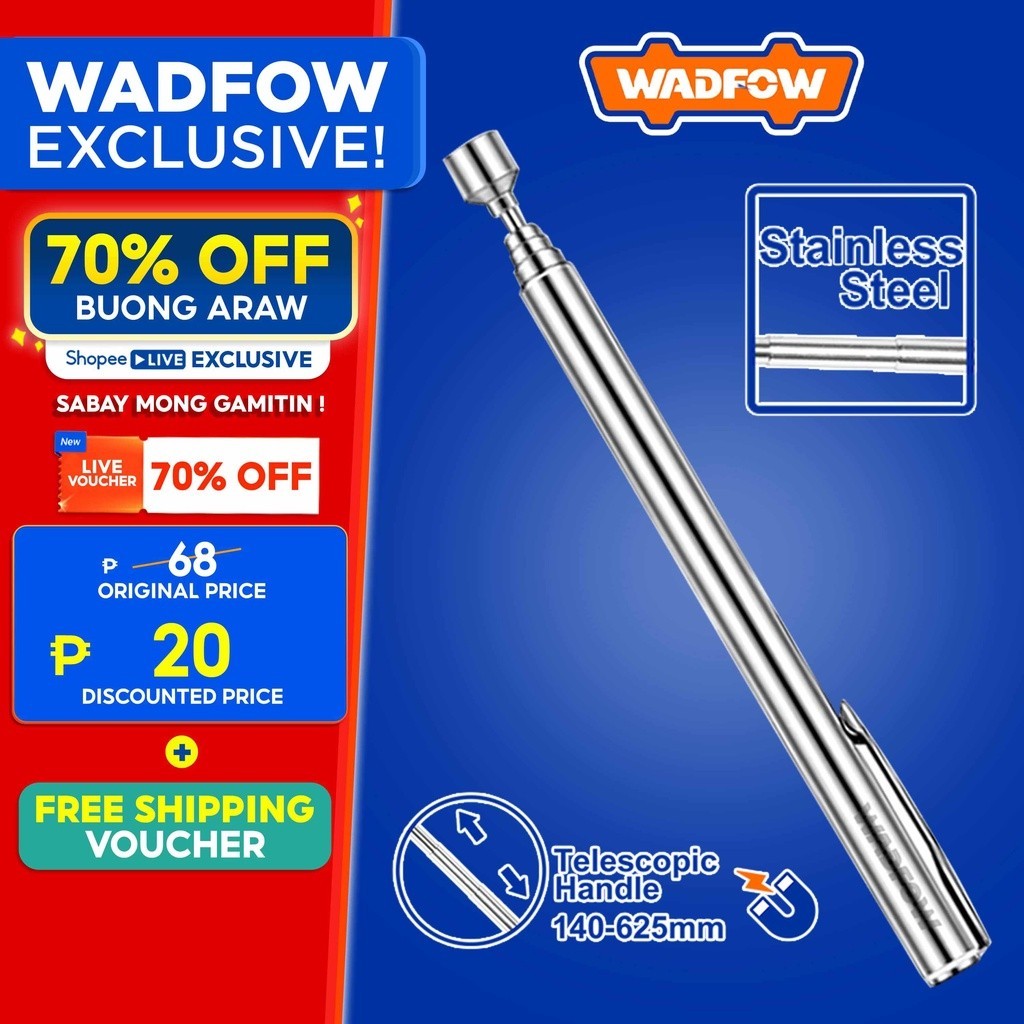 Wadfow WME1602 Stainless Steel Magnetic Telescopic Pick up Tool for ...