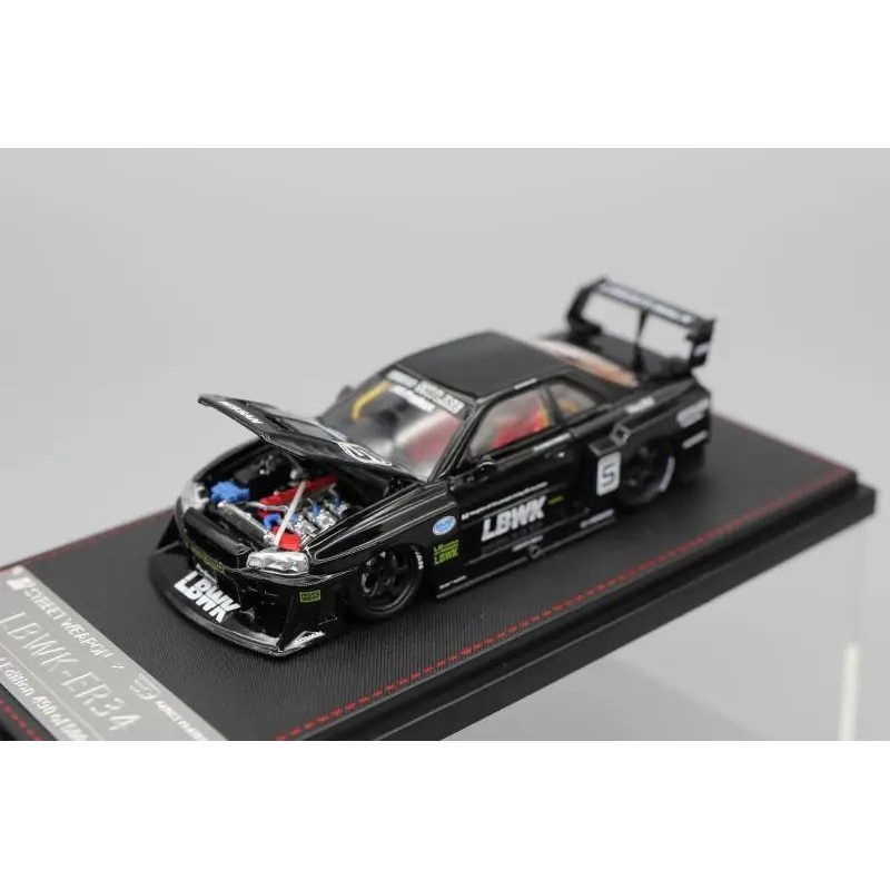 ♡SW alloy 1:64 touring car ER34 sports car model R34 silhouette GT-R ...