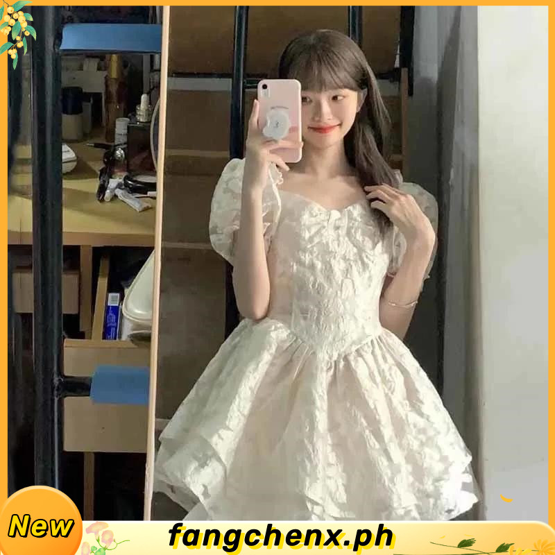 Elegant White Dress For Woman Korean Summer Dress Plus Size Graduation ...