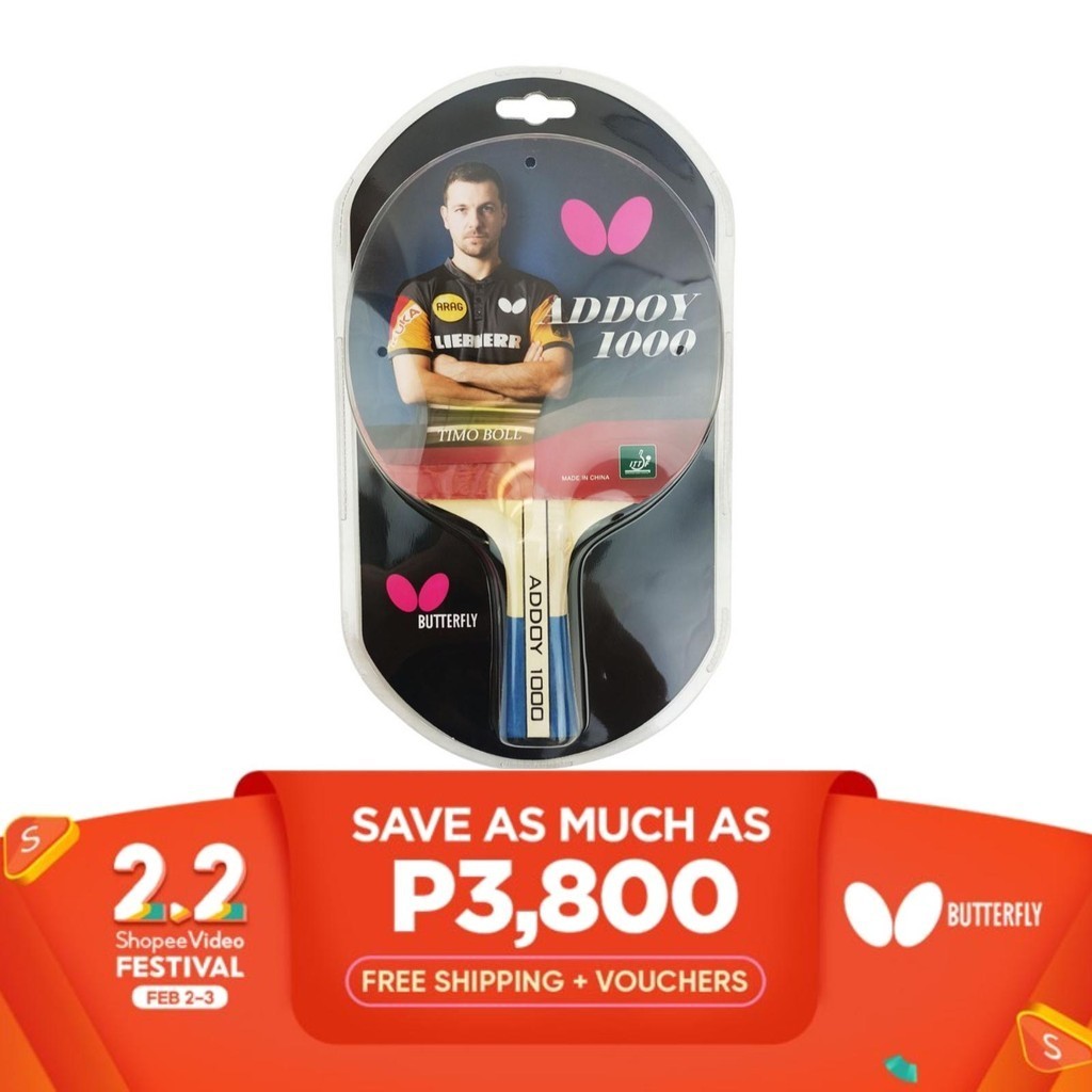 Butterfly Table Tennis Racket Addoy 1000 FL | Shopee Philippines