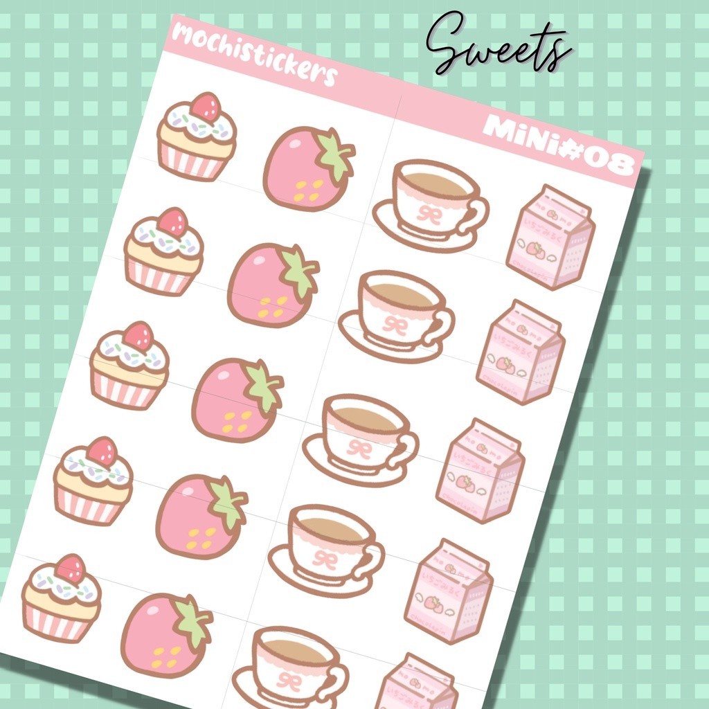 SWEET CLIPARTS PLANNER STICKERS - MINI STICKER SHEETS | Shopee Philippines