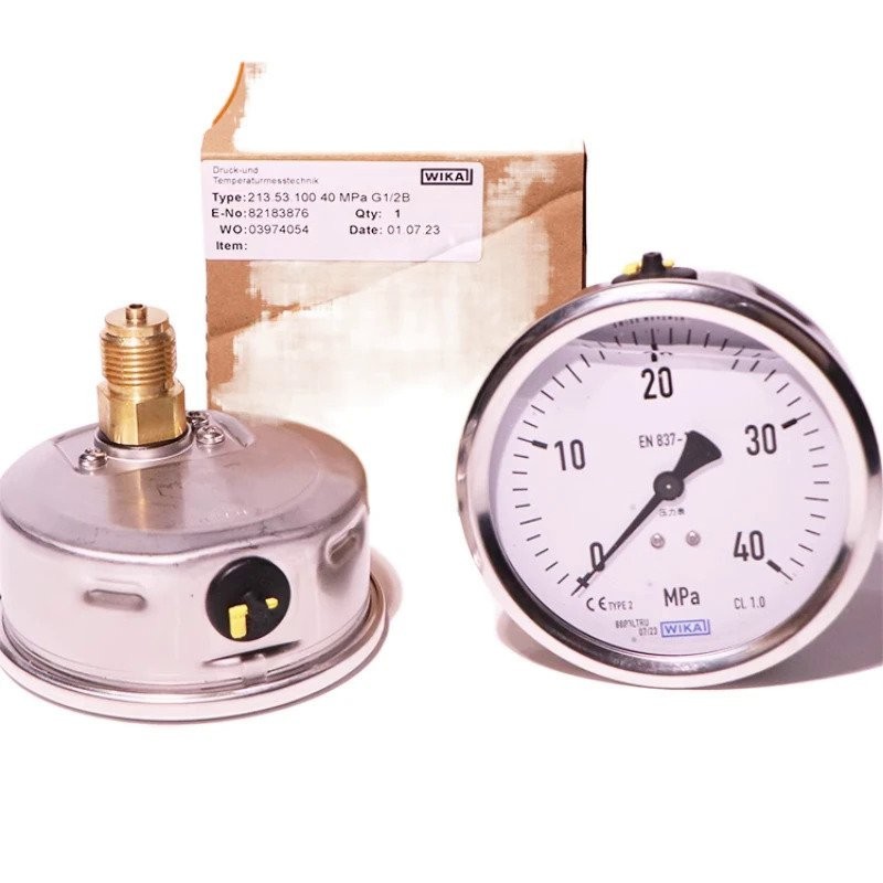 For Weika Wika Pressure Gauge En837-1 Shockproof Stainless Steel Pressure Measuring Hydraulic ...