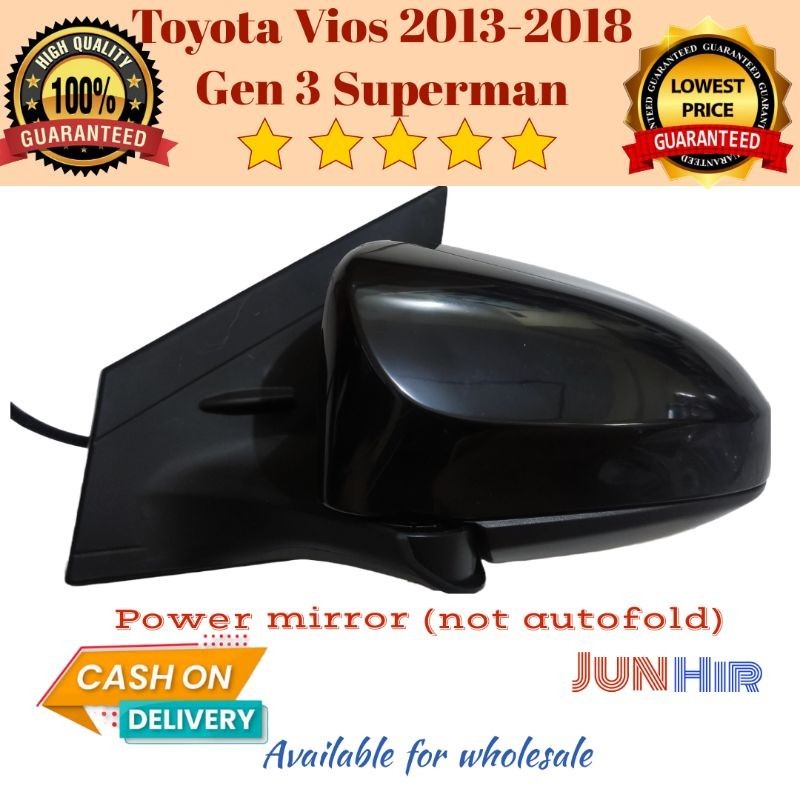 Power Mirror Side Mirror Toyota Vios 2013 2014 2015 2016 2017 2018 ...