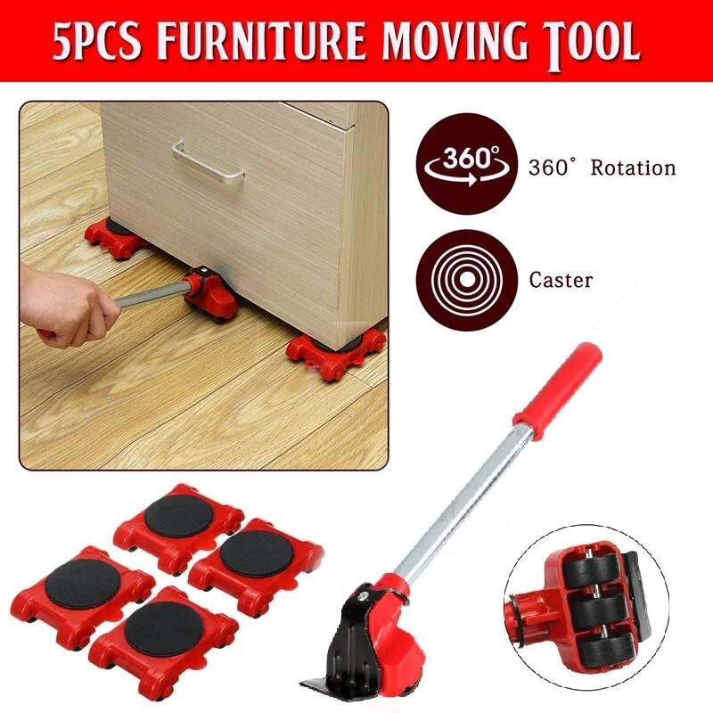 ⊰5Pcs/Set Heavy Furniture Moving Tool Transport Lifter Shifter Sofa ...