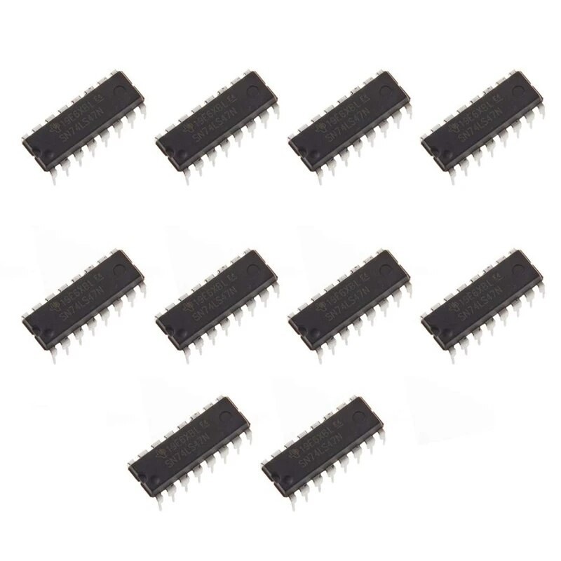 ☻10Pcs SN74LS47N 74LS47N 74LS47 74LS BCD To 7-Segment Decoder/Driver ...