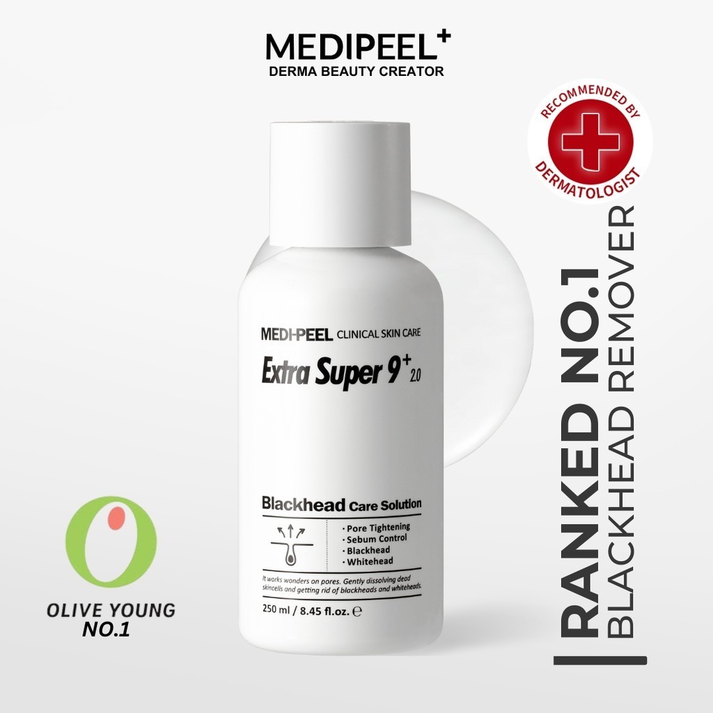 MEDIPEEL Extra Super 9 PLUS 2.0 250ml, Blackhead Whiteheads Remover ...