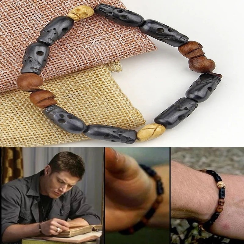 Movie Supernatural Dean Winchester Jensen Ackles Skull Bracelets ...