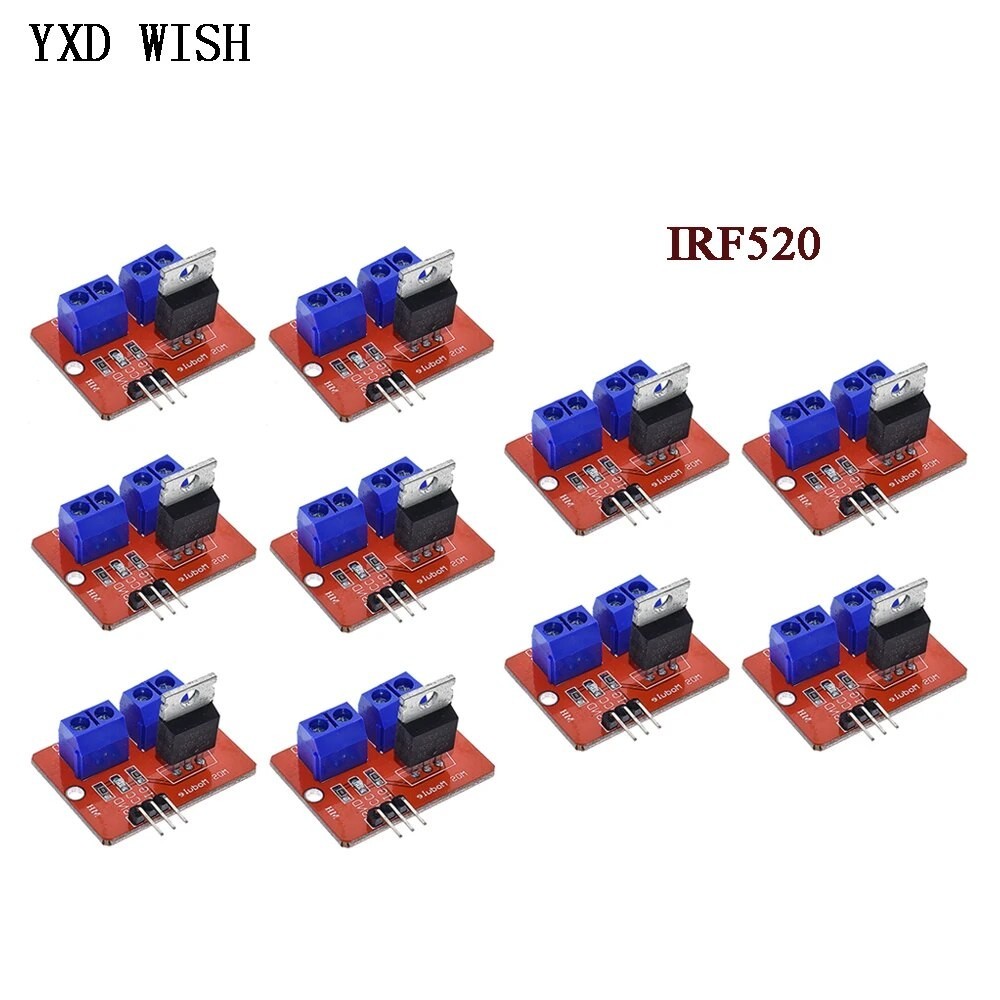 5/10pcs 0-24V Top Mosfet Button IRF520 Mosfet Driver Module 3.3V-5V ...