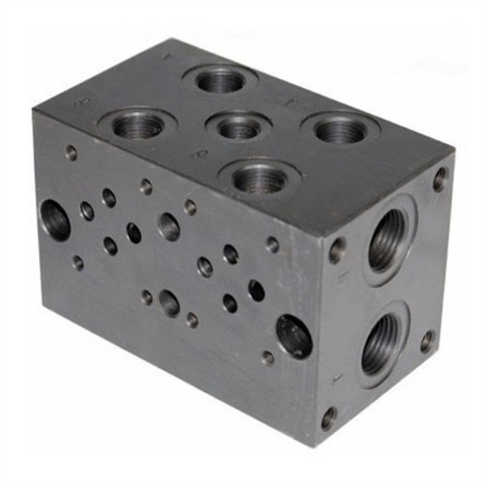 Machined CNC Aluminum hydraulic manifold center pressure block Manifold ...