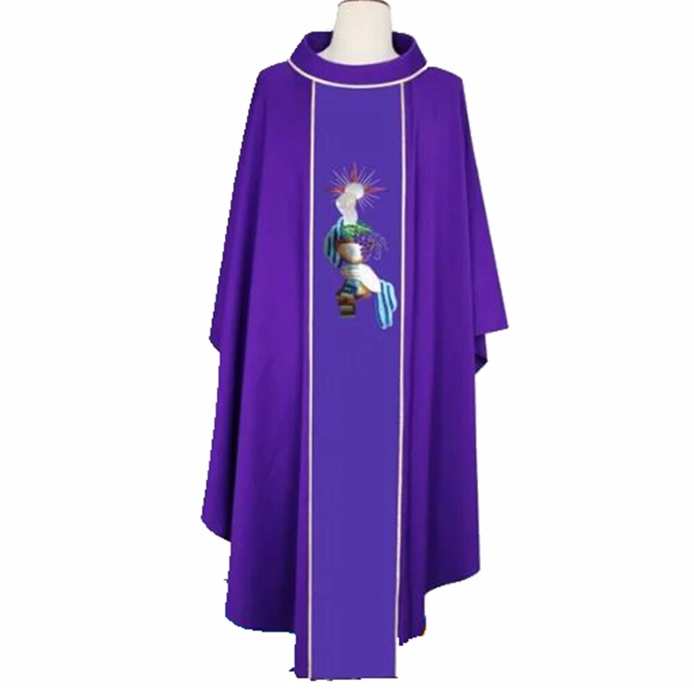 ♨Chasuble Costume Mass Vestment Catholic Church Uniform Priest ...