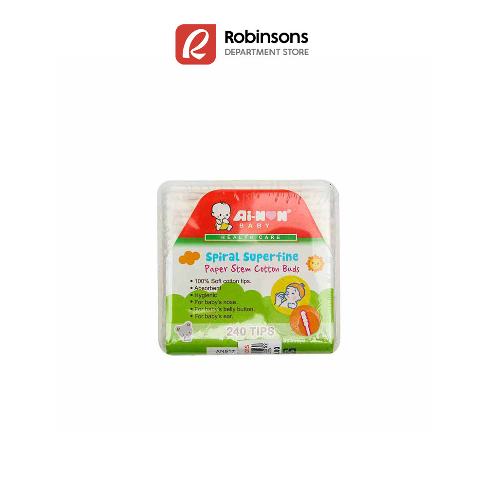 Ainon Baby Spiral Cotton Buds 240 Tips | Shopee Philippines