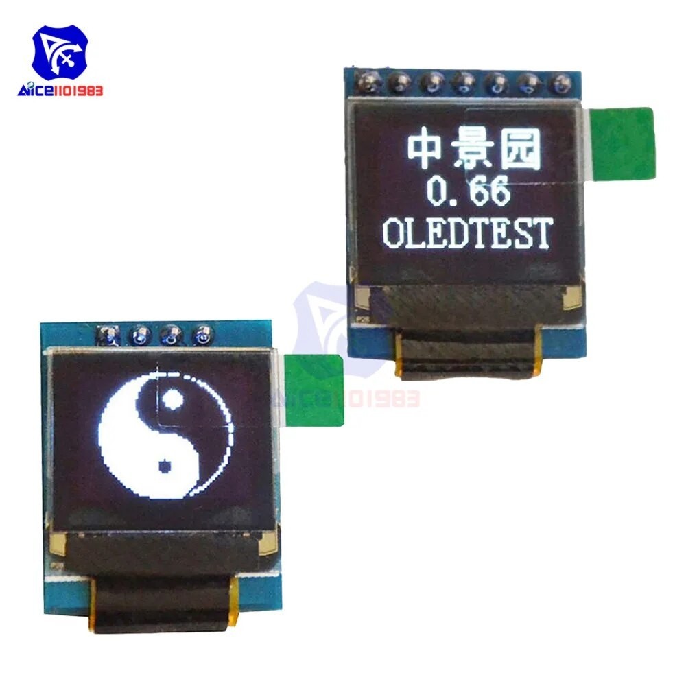 diymore 0.66 inch 6448 OLED LCD Display Module 64x48 4Pin IIC / 7Pin ...