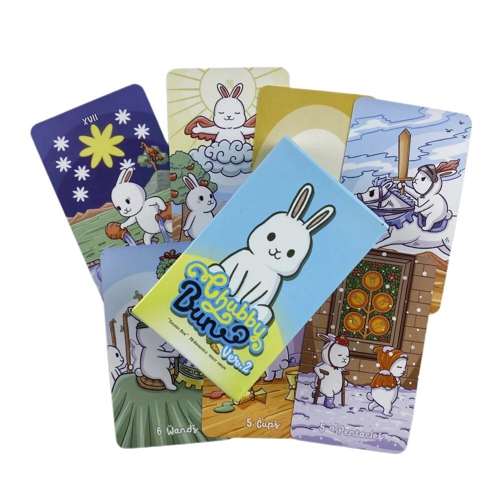 Chubby Bun Rabbit Tarot Cards Ver.2 Divination Deck English Versions ...