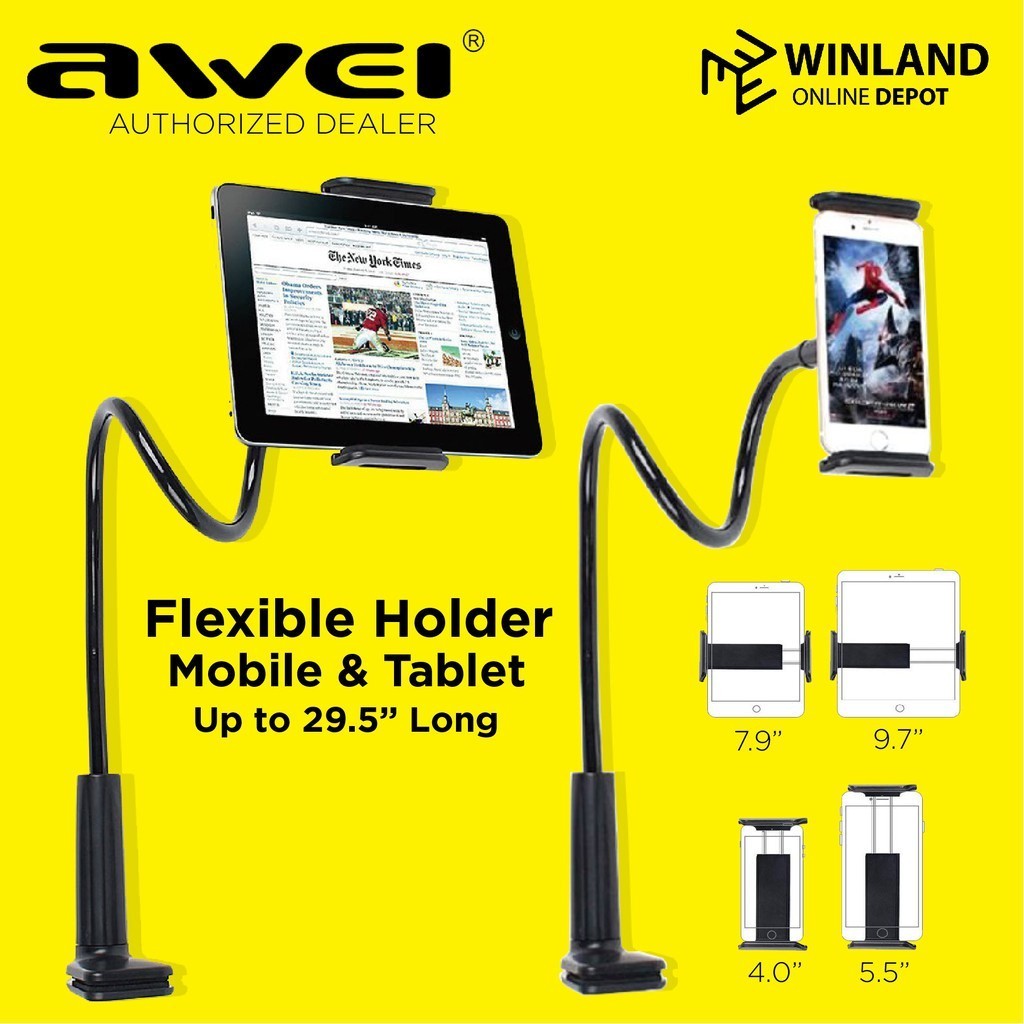 Awei by Winland Flexible Holder Lazy Pod Stand Mount for Mobile and ...