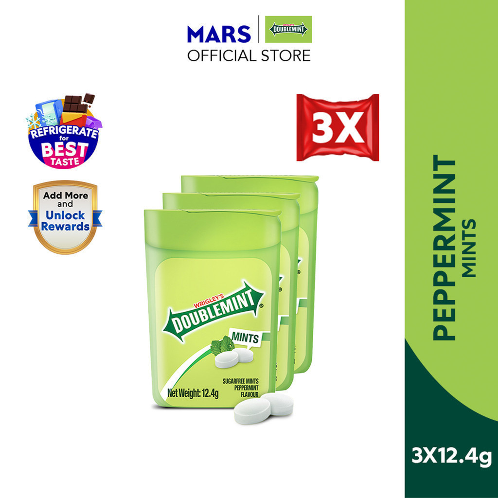 DOUBLEMINT® Mints Peppermint Candy 20s [Bundle of 3] | Sugar-free Mint ...