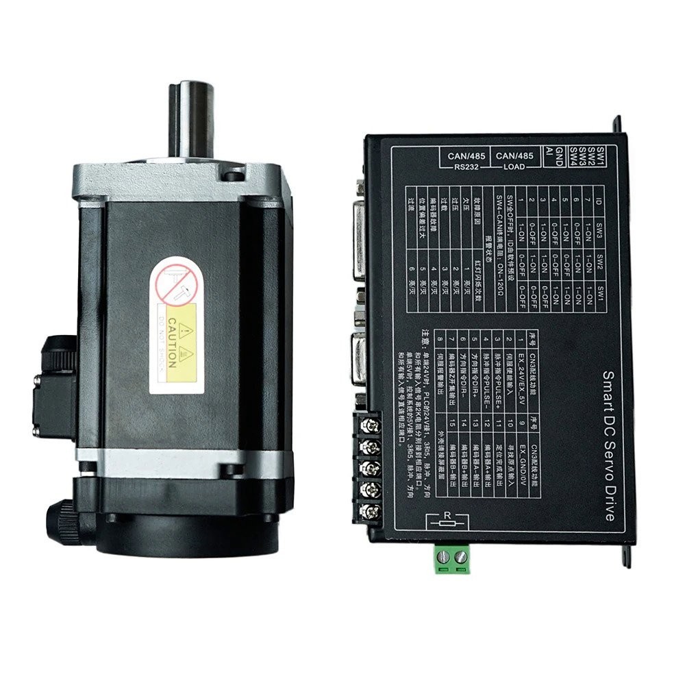 400W 48V 1.27N.m high torque 1250ppr encoder DC servo motor with driver ...