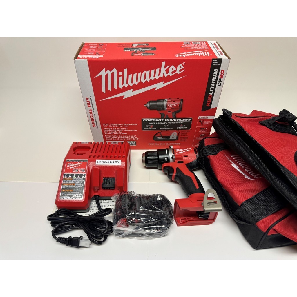 Milwaukee 3601-21P 18V Lithium-Ion Brushless Cordless 1/2 in. Compact ...