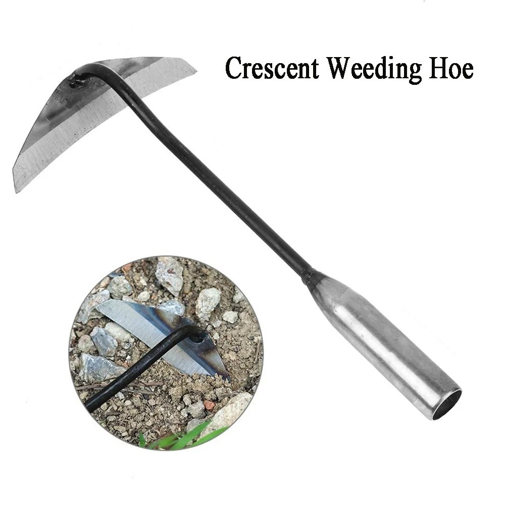 weeding hoe All-Steel Hardened Hollow Hoe Handheld Weeding Rake ...