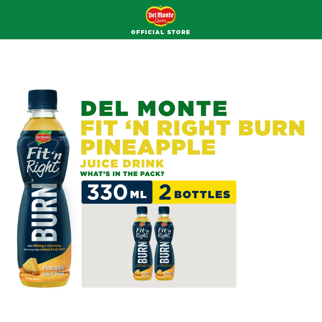 FIT 'N RIGHT BURN Pineapple Juice Drink That Helps to Burn Fat - 330ml ...