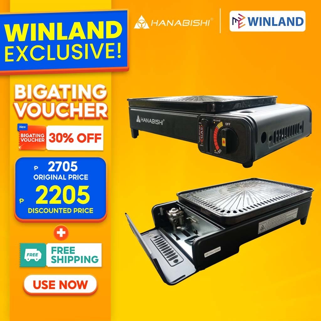 Hanabishi by Winland 3in1 Portable Griller / Cooker Butane Gas Stove ...