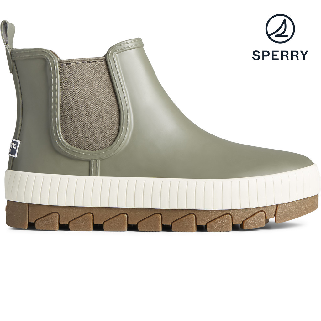 Sperry Women's Torrent Chelsea Olive Rain Boot (STS86829) | Shopee ...