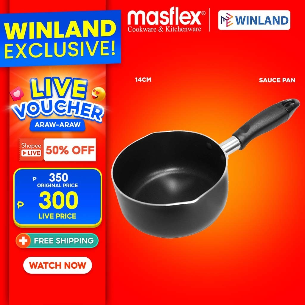 Masflex by Winland 14cm Aluminum Non-stick Saucepan NS-CX-101 | Shopee Philippines