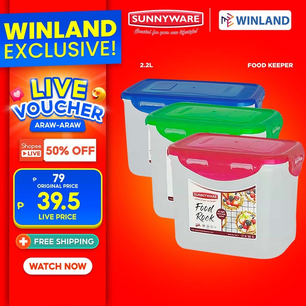 Sunnyware by Winland 2.2L | 2200mL Food Rack / Food Keeper Air Tight ...