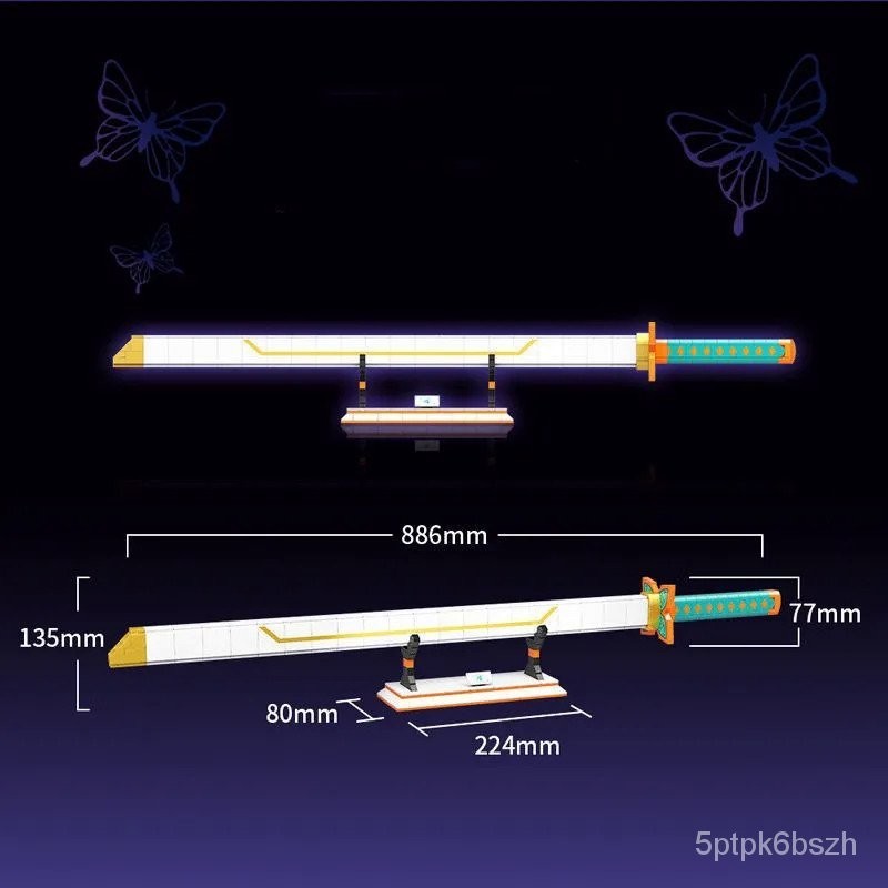 Samurai Sword Katana Building Blocks Roronoa Zoro Japanese Knife Bricks ...