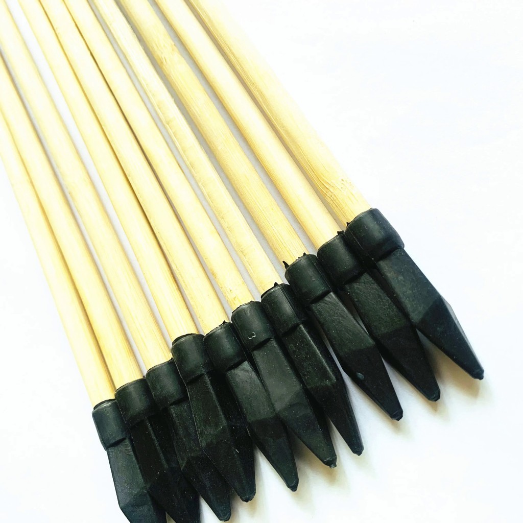 10pcs natural wood arrow diameter 7mm length 42cm with rubber soft ...