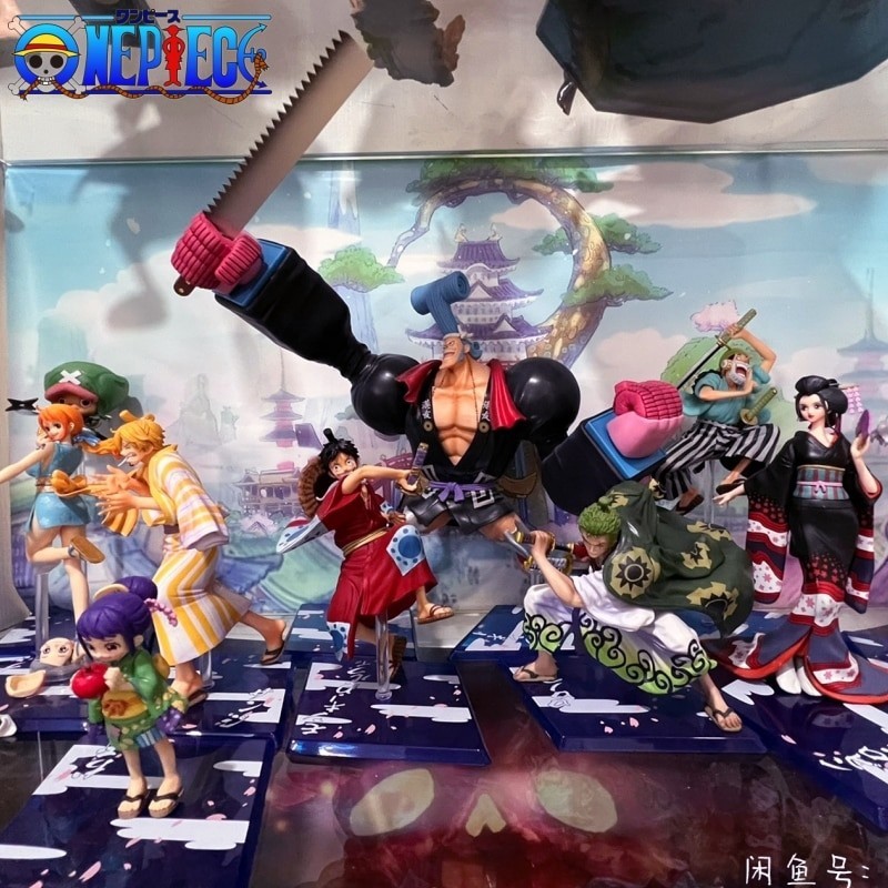 Original Bandai Figuarts Zero One Piece Anime Figure Wano Luffy Zoro ...