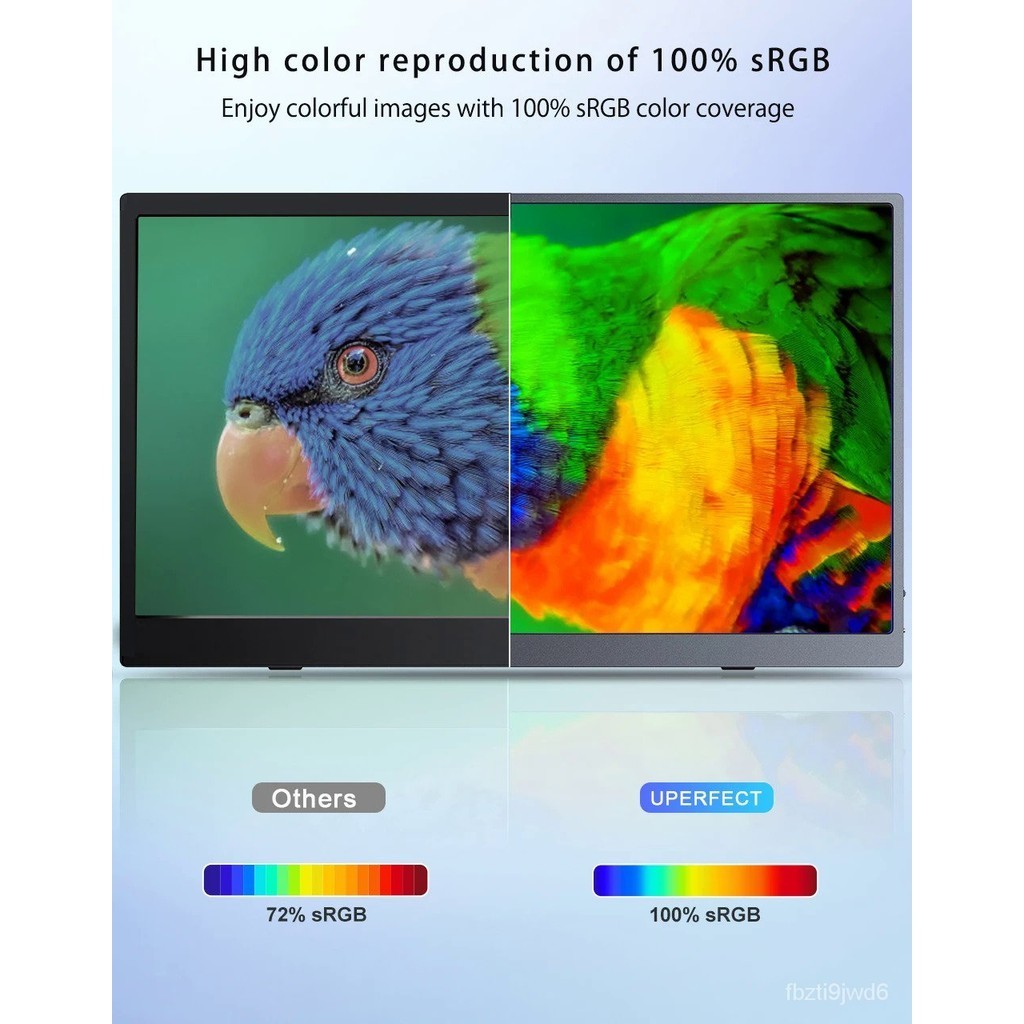 UPERFECT QLED 15.6 Inch Portable Monitor IPS Screen USB Type C HDMI ...