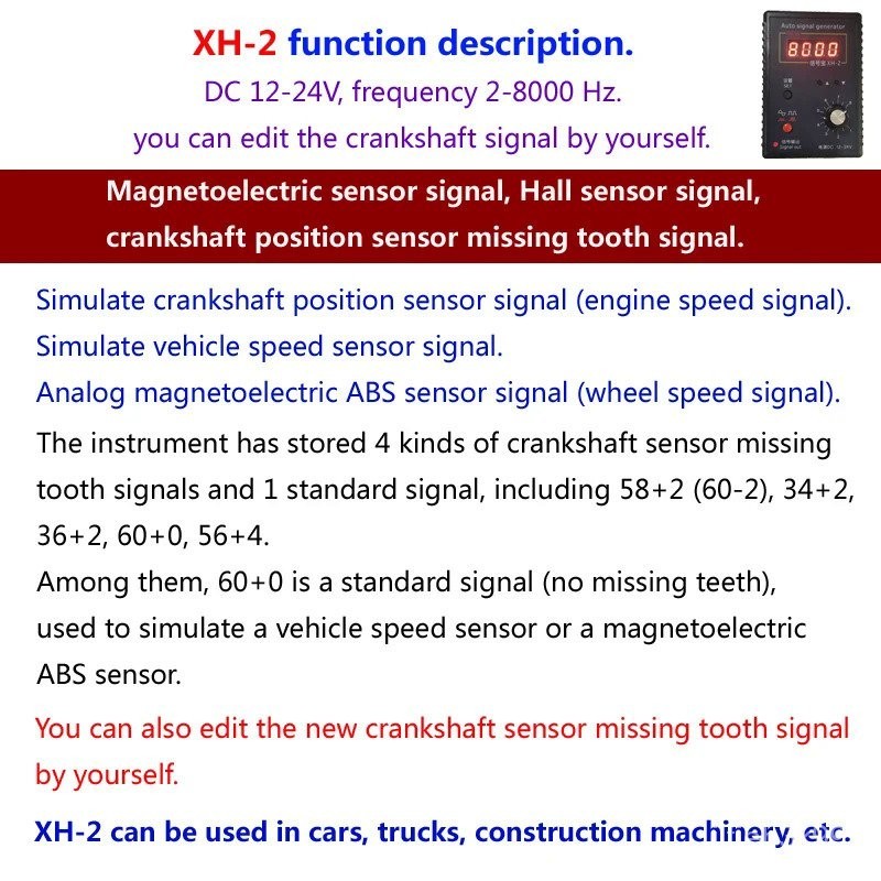 Original New Vehicle Auto Signal Generator Hall Sensor Crankshaft ...