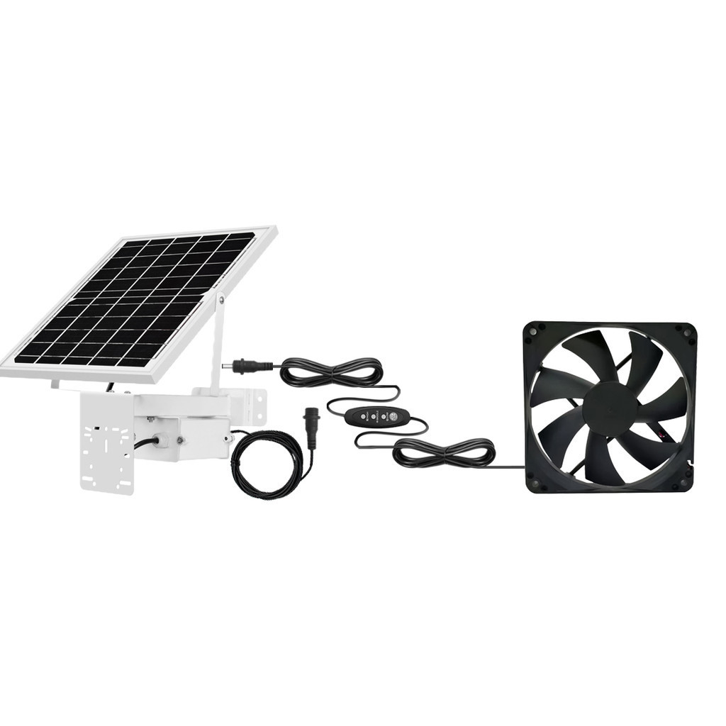 12V Variable Speed Rechargeable Solar Fan with Battery and Panel Solar ...