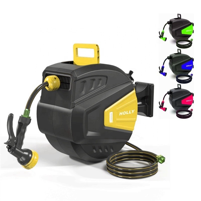 Retractable Extra Long Water Hose Reel Wall Mount Heavy Duty 40 Meter ...