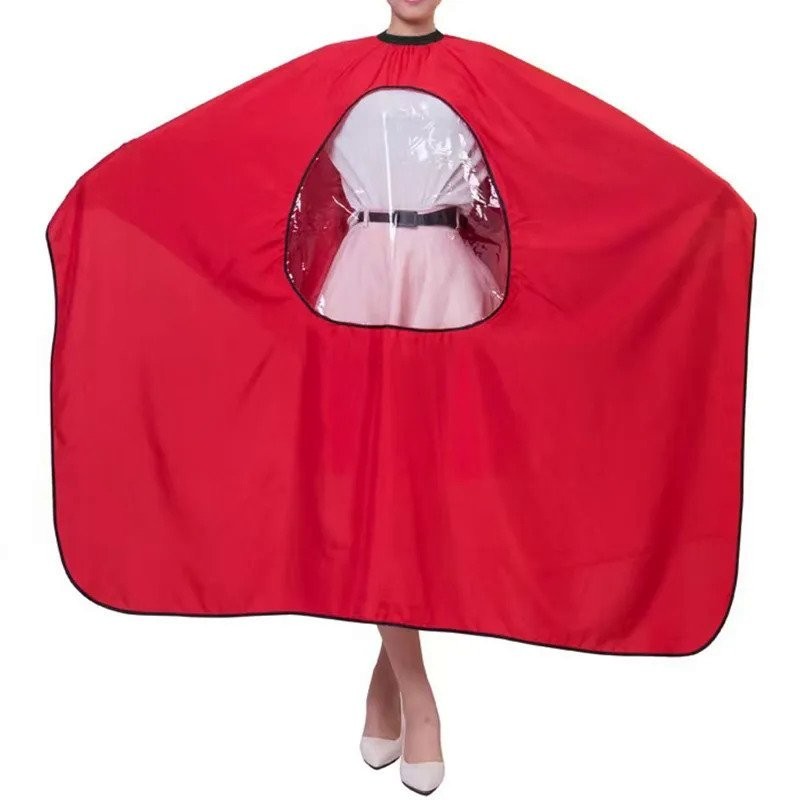 Salon Hairdressing Cape Barber Cape With Transparent Viewing Window ...