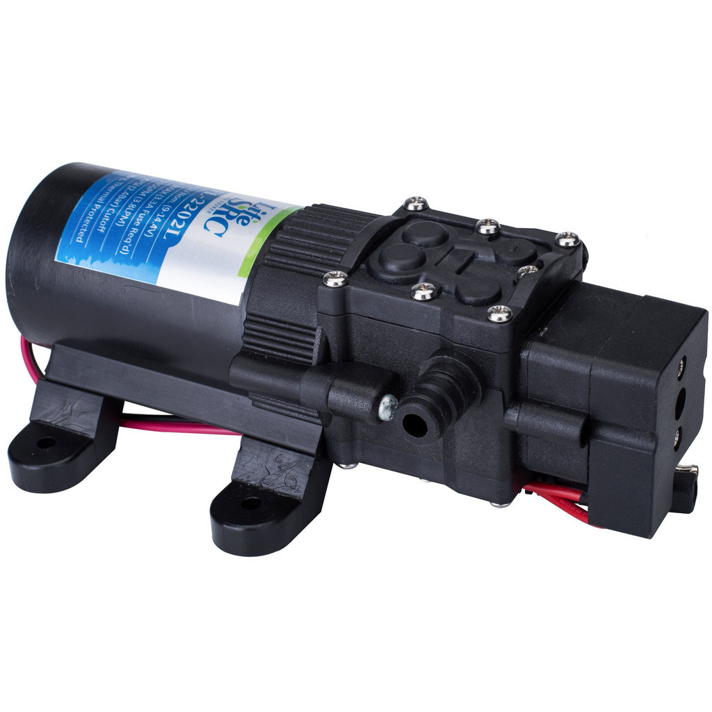 12V/24V DC Fresh Water Pump, 60W RV Diaphragm Pump with 360 Swivel Hose ...