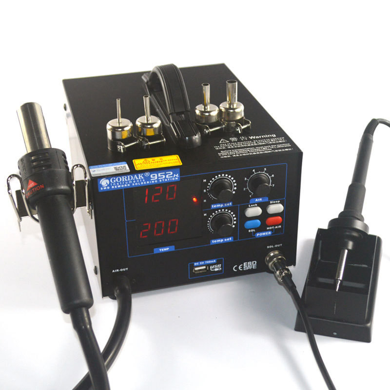 952H Double Digital Display SMD Soldering Station 2 in 1 BGA Rework ...