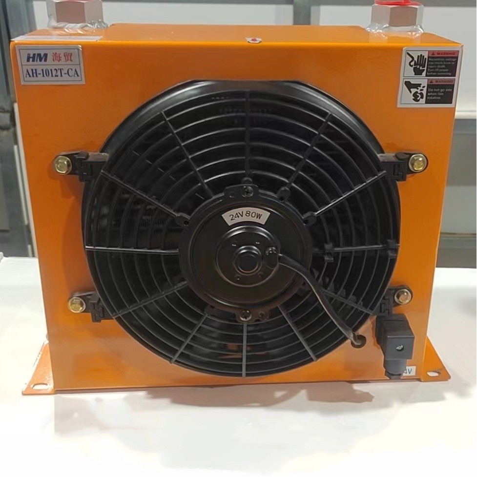 AH1012T 100L industrial hydraulic fan oil cooler Hydraulic Air Cooler Wind Cooling heat ...
