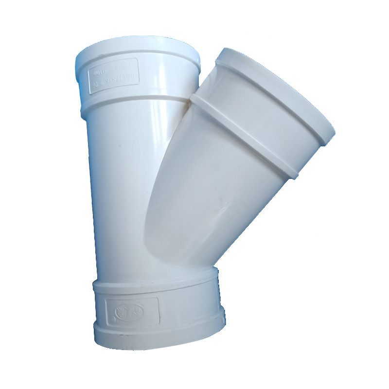 50mm PVC Drainage Pipe Fitting Y-Tee Type with Glue Connection ...