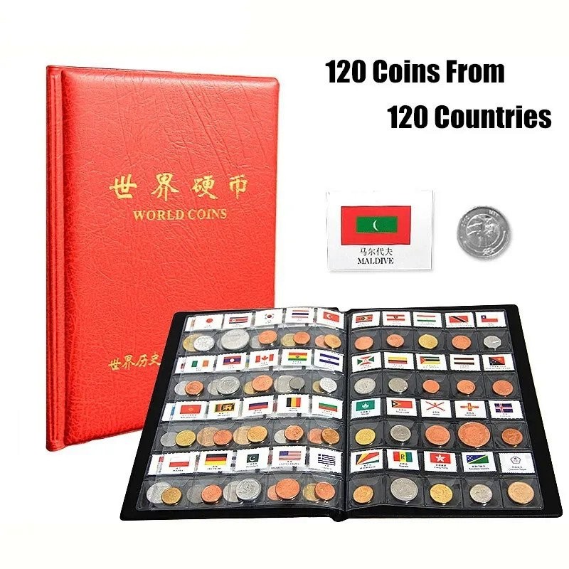 120 PCS Coins From Different Countries of World Set Original Real Mint ...