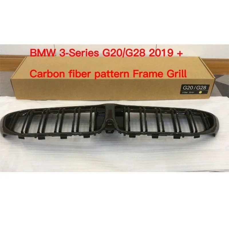 Front grill for BMW 3 series G20 G28 Carbon fiber frame Grille for BMW ...