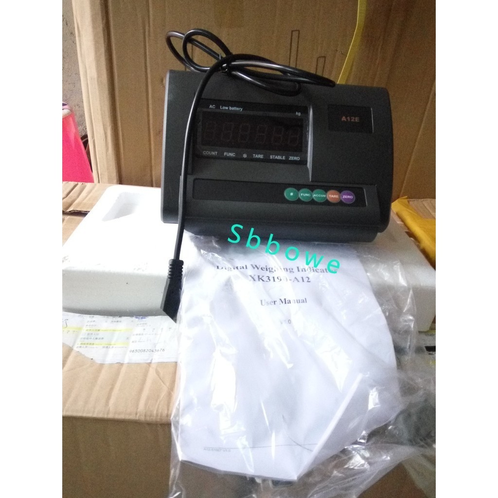 -220V RS232 XK3190-A12+E LED Display English Panel Weight Indicator No Battery Load Meter Contro ...